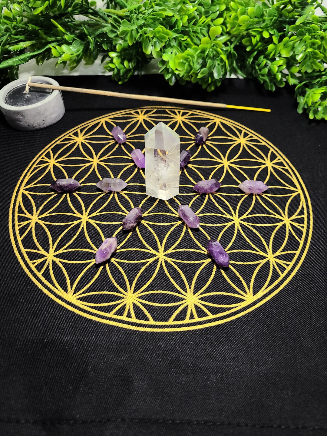 Mandala Crystal Grids | Sacred Geometry Crystal Grids, Wooden or Cotton ...