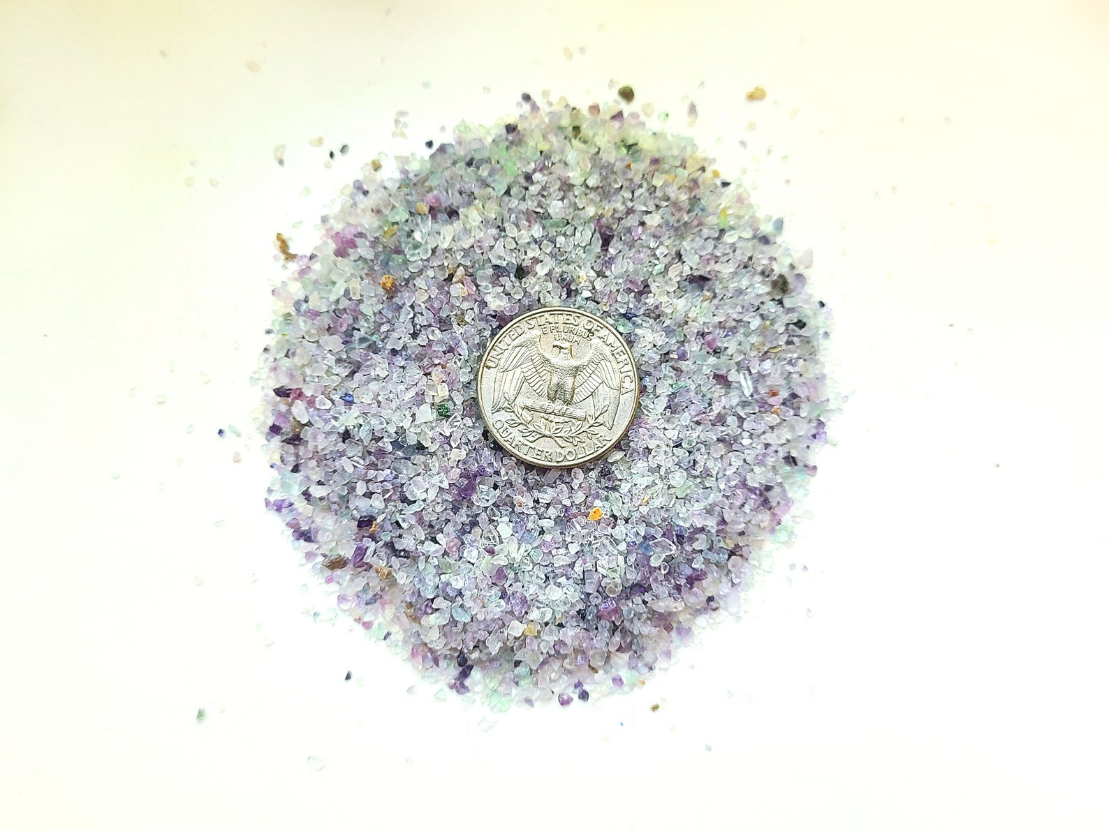 Rainbow Fluorite Crystal Sand | Crushed Gemstone Fluorite, Natural ...