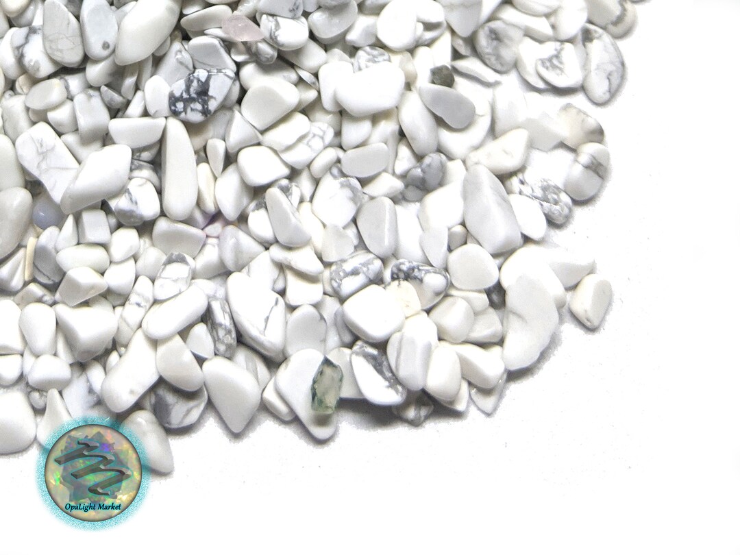 Howlite Crystal Chips 3-8mm | Bulk Crushed Howlite, Tumbled Howlite ...