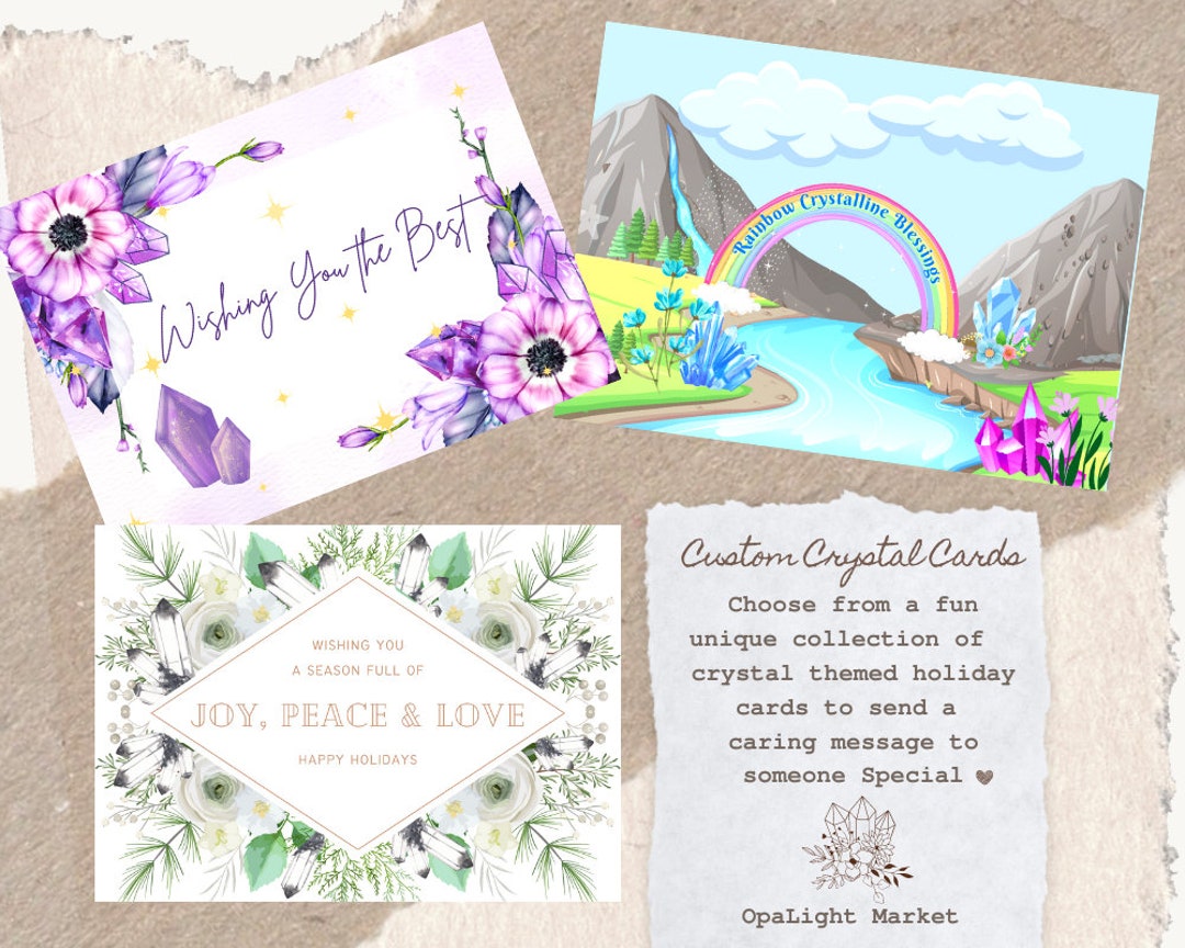 Custom Crystal Greeting Cards | Crystal Holiday Cards, Crystal Birthday ...