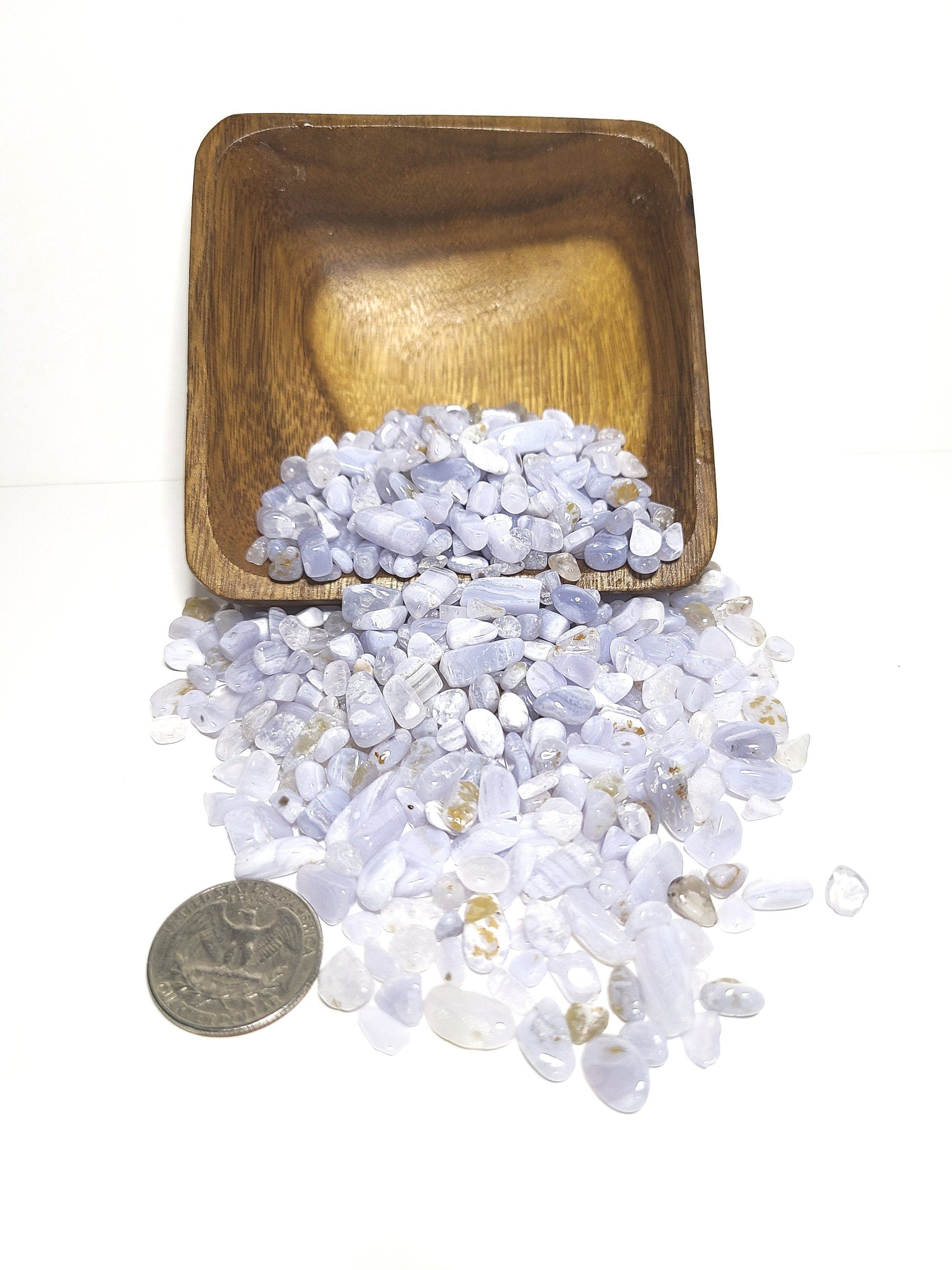 Blue Lace Agate Crystal Chips 4-9mm | Bulk Blue Lace Agate Chips, Blue ...