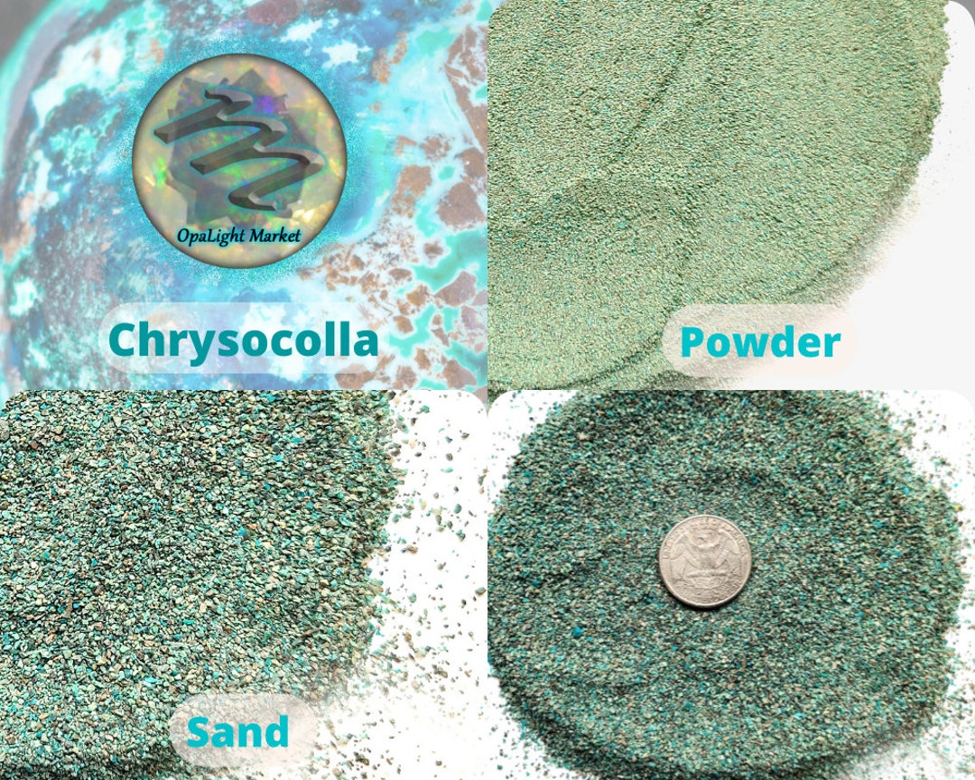 Chrysocolla Crystal Sand | Crushed Gemstone Powder, Chrysocolla ...