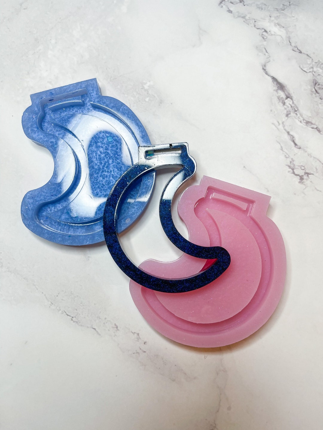 ONE Mini Moon Tsurikawa Silicone Mold Resin Keychain Mold made to Order ...