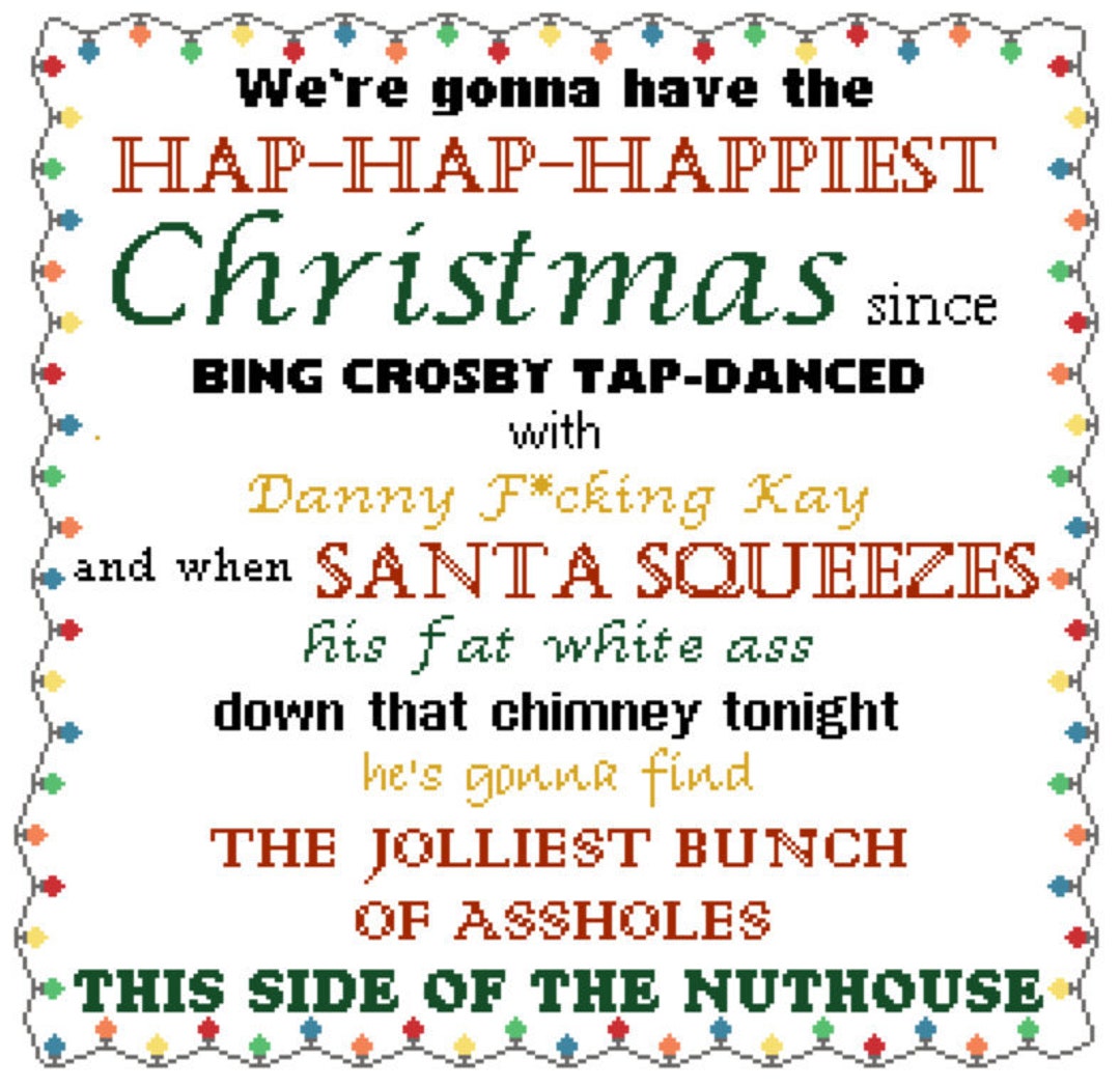 Christmas Vacation Rant Cross Stitch PDF Pattern Instant Download - Etsy