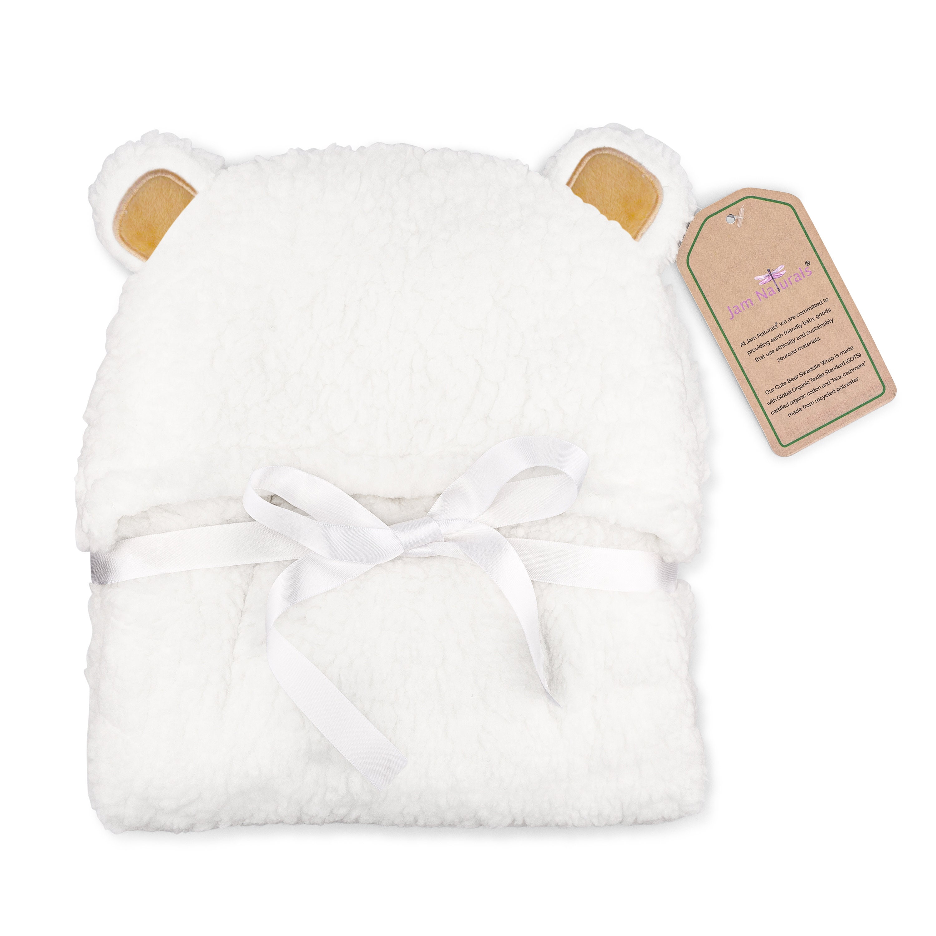 Jam Naturals-cute Bear Organic Swaddle Wrap-baby Girl Baby Boy ...