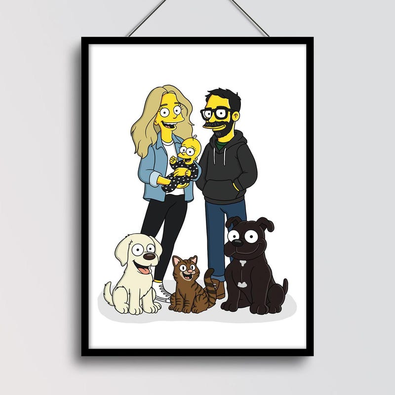 Simpsons Portrait - Etsy
