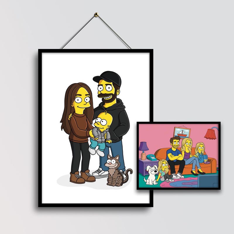 Simpsons Portrait - Etsy