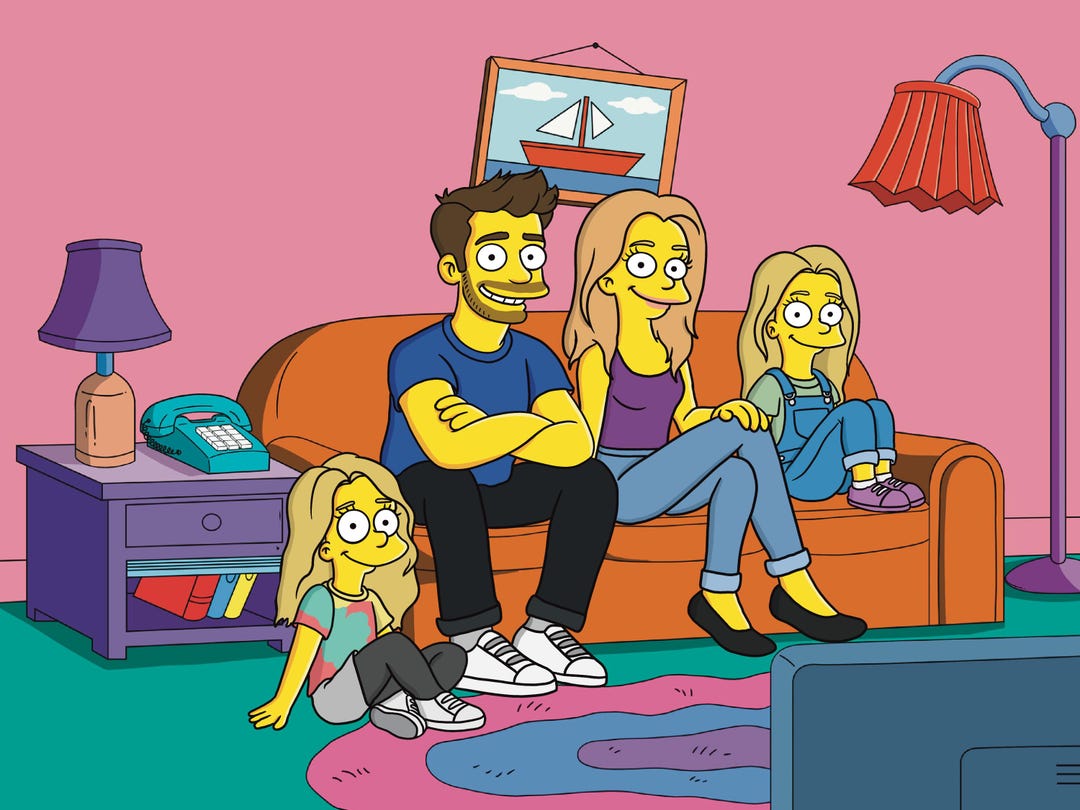 Simpsons Style Sofa Custom Simpsons Style Portrait Print Personalised ...