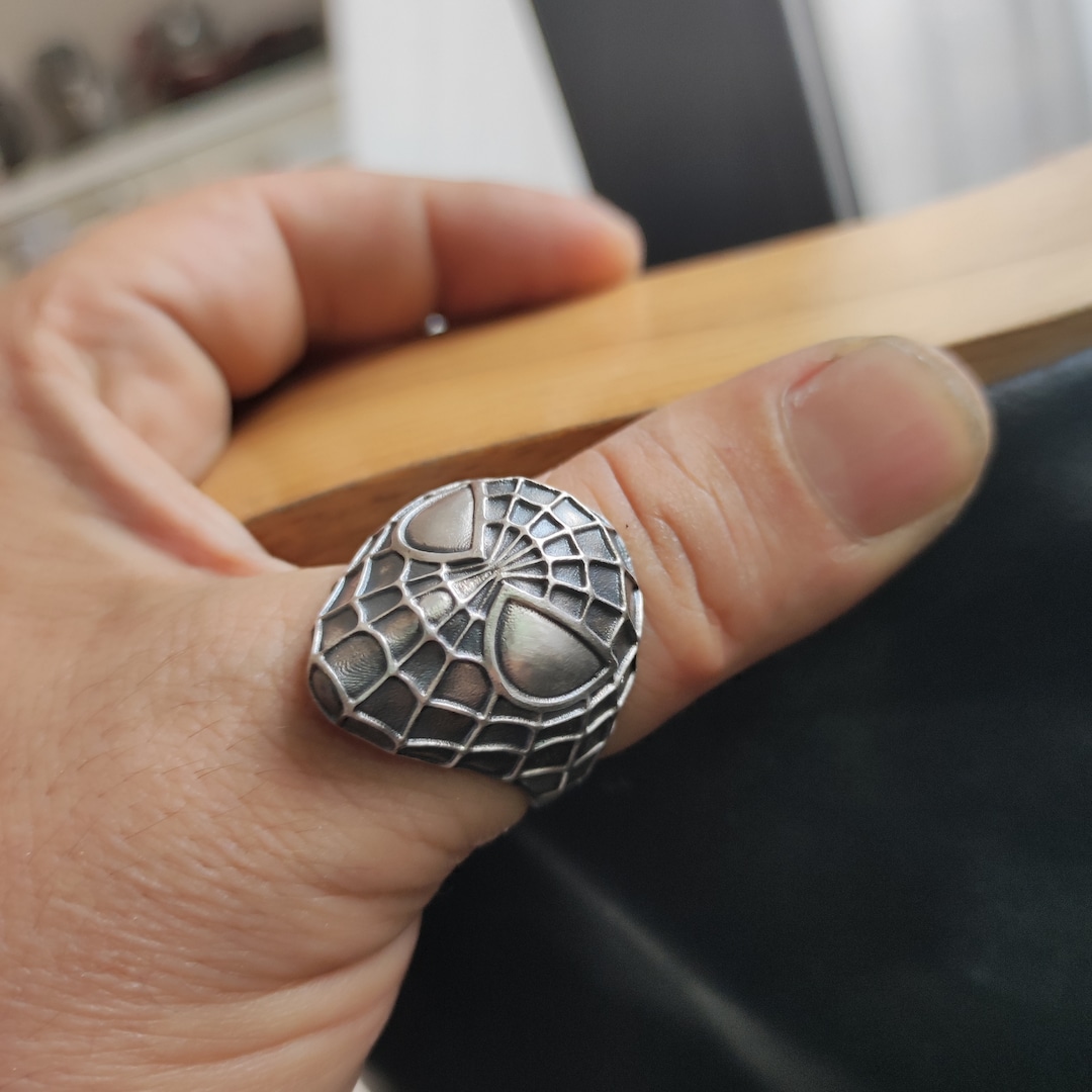 Spiderman Ring, Spider Ring Jewelery, Hero Jewelry, Spider Jewelry ...