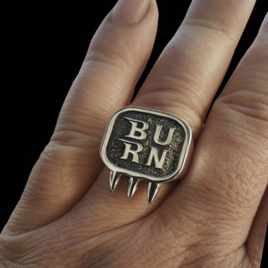 Cyberpunk 2077 Ring, Cyberpunk Silver Ring, Johnny Silvеrhand Burn Ring ...