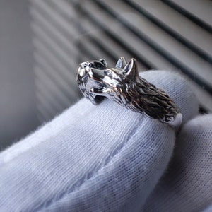 Alpha Wolf Silver Ring, Adjustable Shewolf Jewelry - Etsy