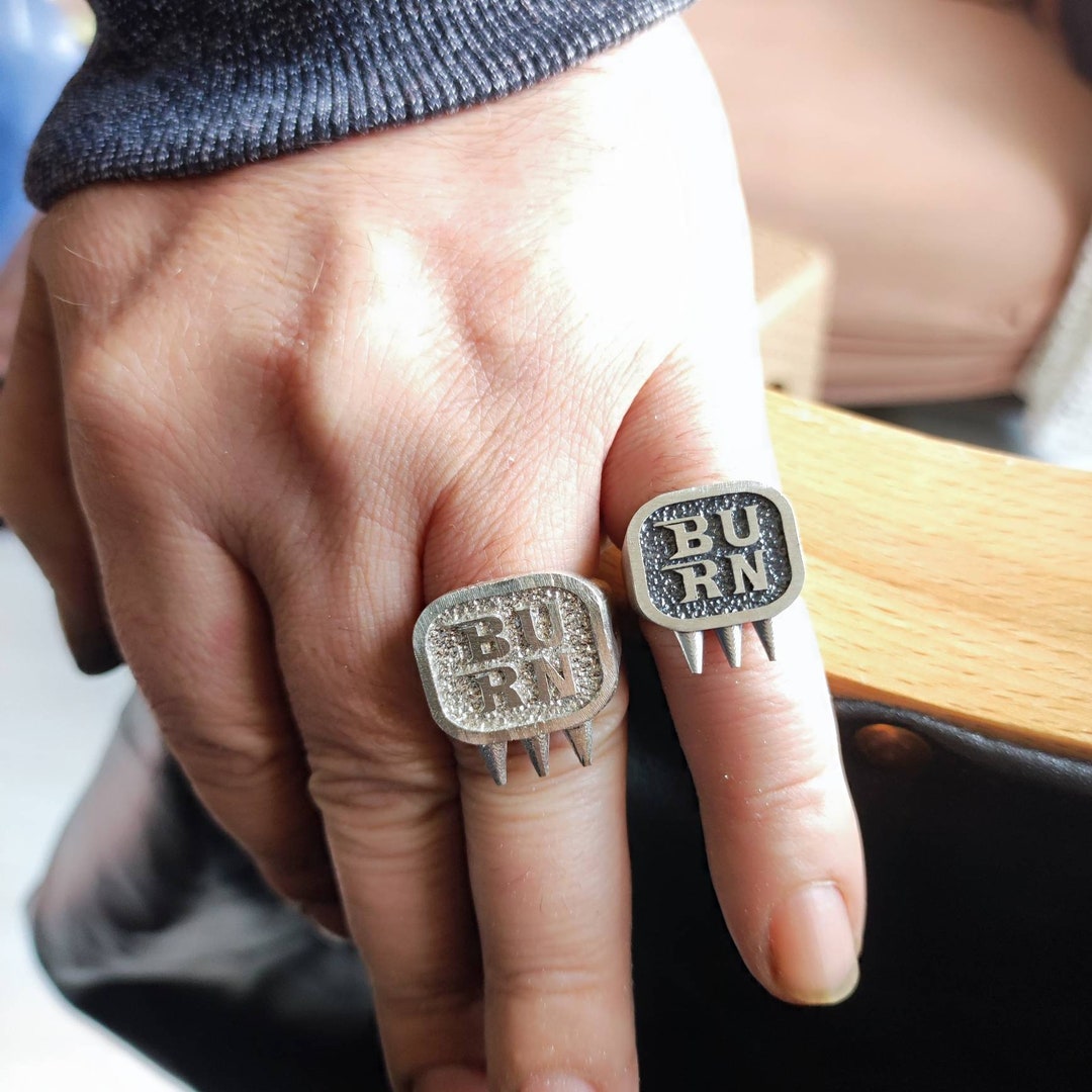 Cyberpunk 2077 Ring, Cyberpunk Silver Ring, Johnny Silvеrhand Burn Ring ...