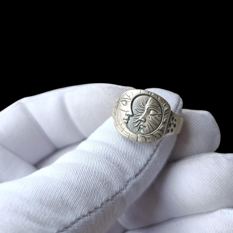Sun Signet Ring Vermeil - Etsy