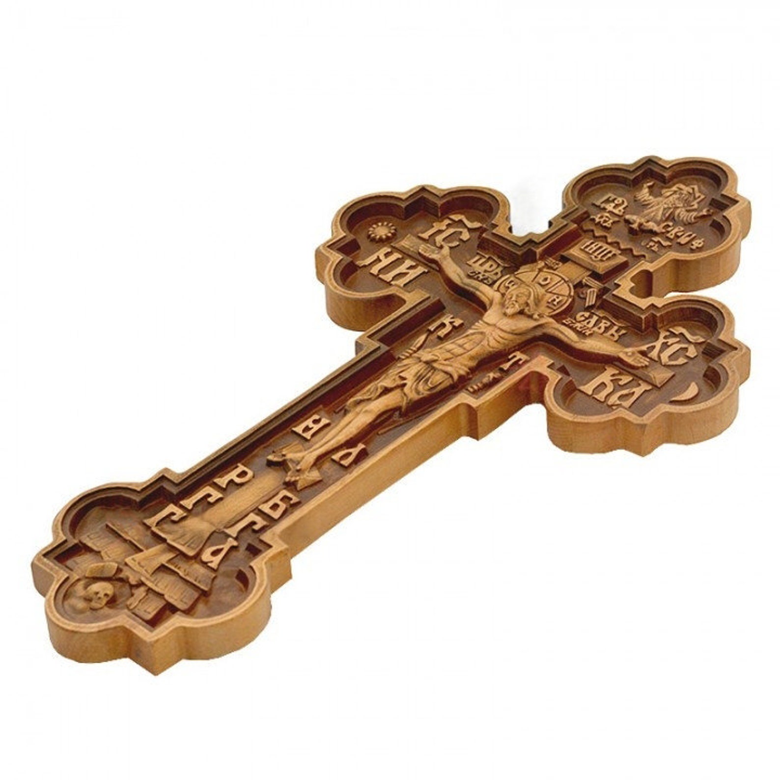 Wooden Orthodox Wall Cross. Wood Crucifix. Religious Decor. Jesus ...