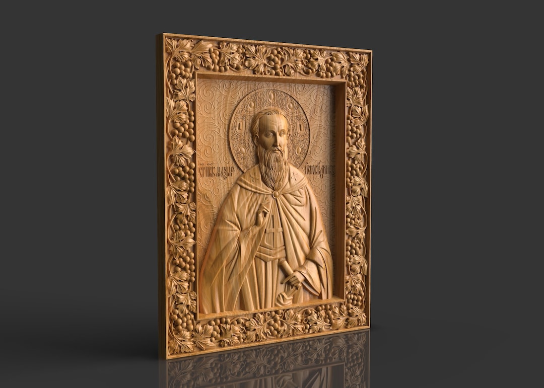 3D Model of Icon Saint Maxim in STL Format. 3d Model for CNC Router. Icon Saint Maxim 3D Model ...