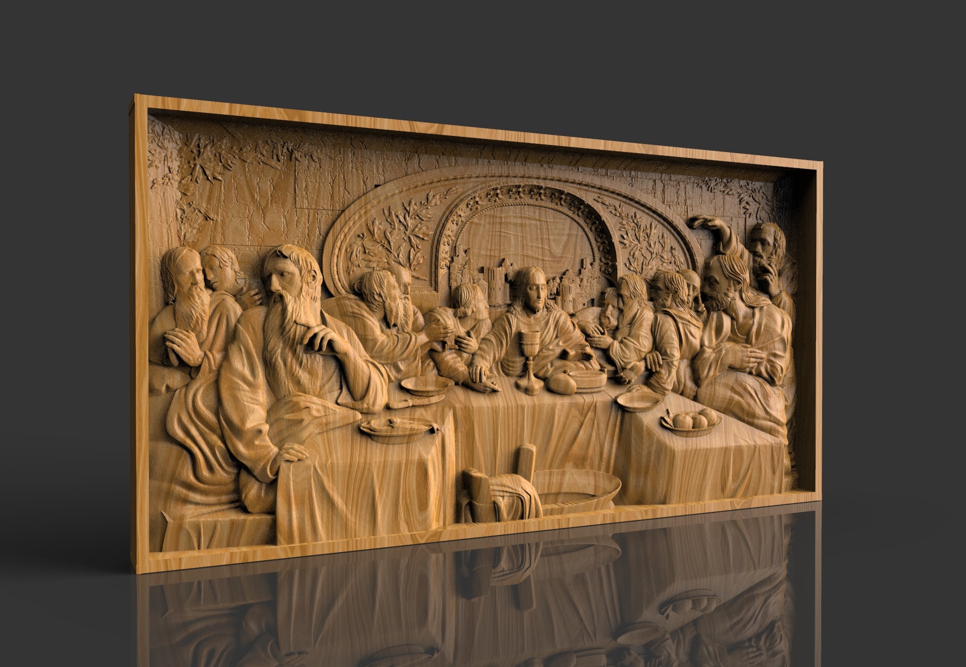 3D Model of Painting the Last Supper in STL Format. File. Stl 3d Print ...