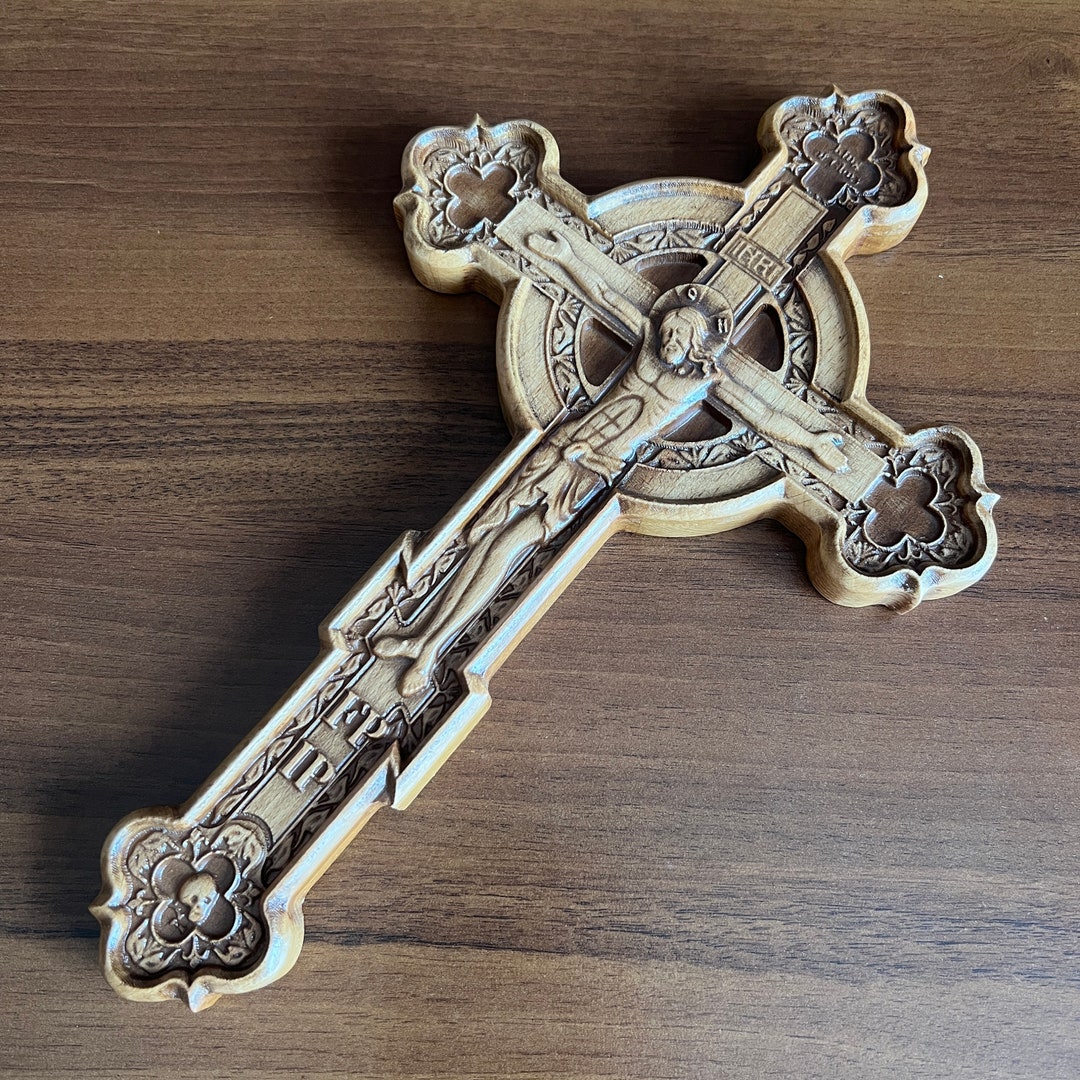 Wooden Cross. Wall Cross. Wooden Crucifix. Orthodox Wall Cross. Wooden ...