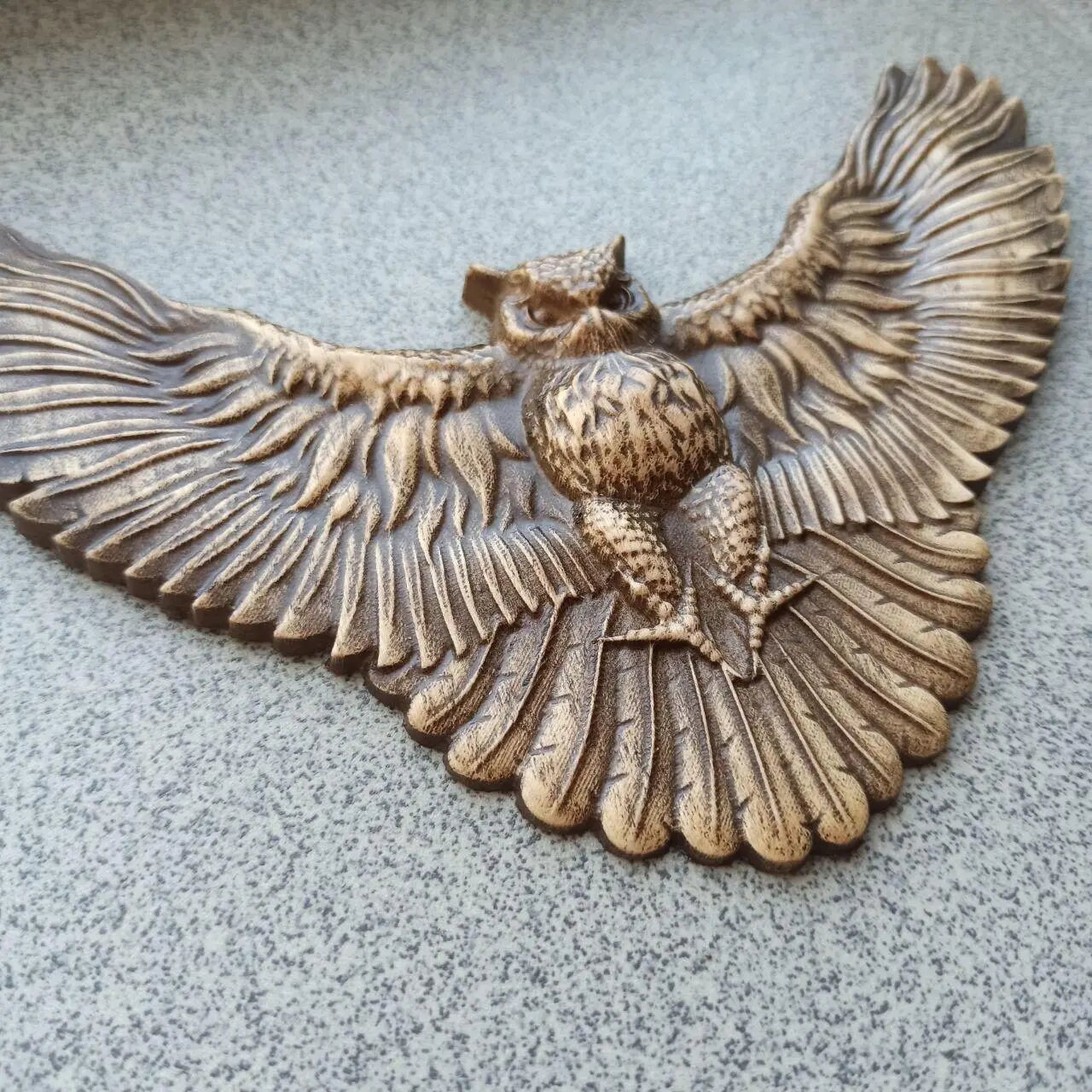 Carved Wooden Owl Bas-relief - Rustic Wall Decor - Etsy