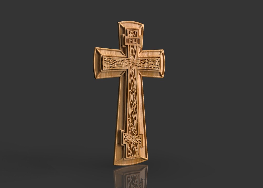 3D Model of Carved Cross in STL Format. Cross 3D Model. 3D Modelling ...