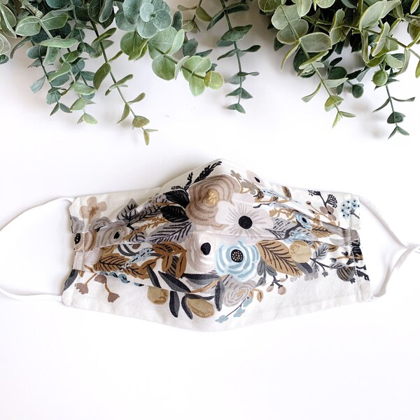 Floral Face Mask - Etsy