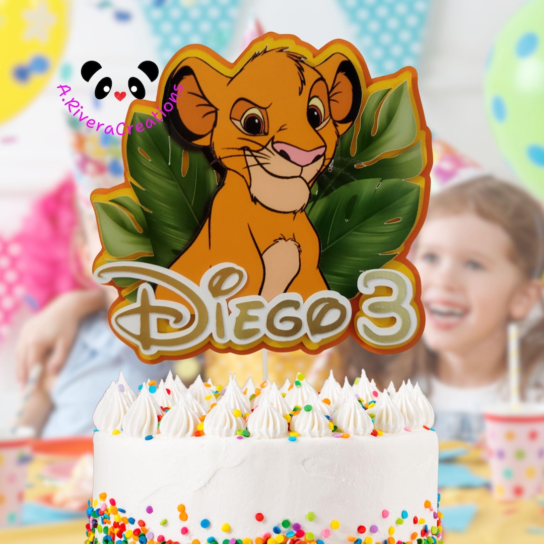 Simba Cake Topper, Lion King, Cake Decoration, Centerpiece, Birthday ...