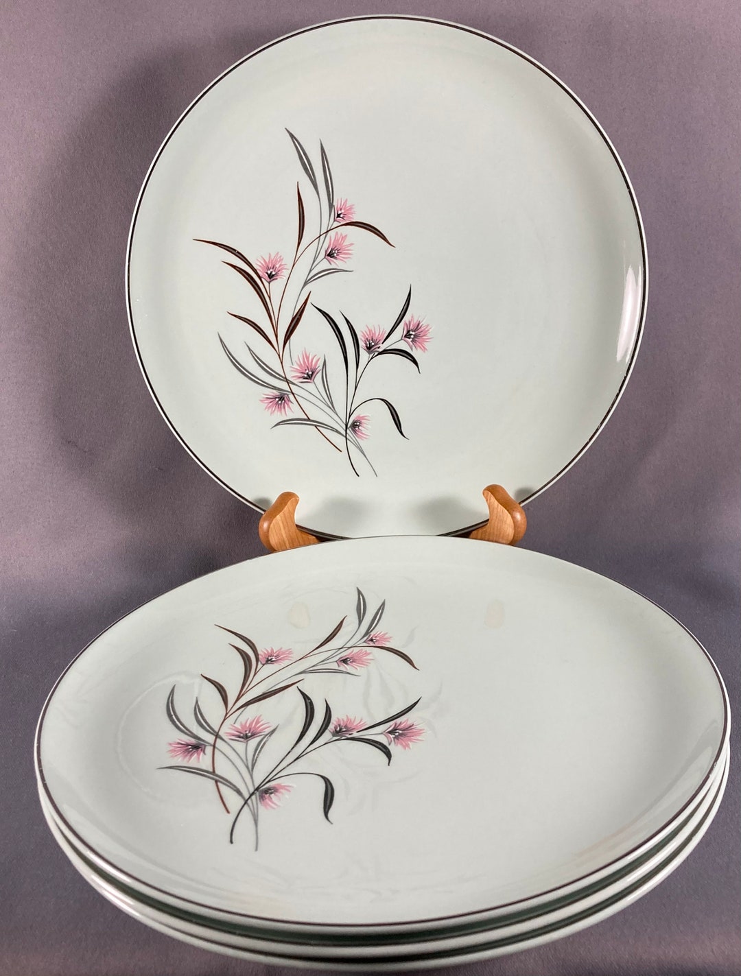 Universal Strawflower Ballerina Mist MCM Dinner Plates, Set of 4 - Etsy
