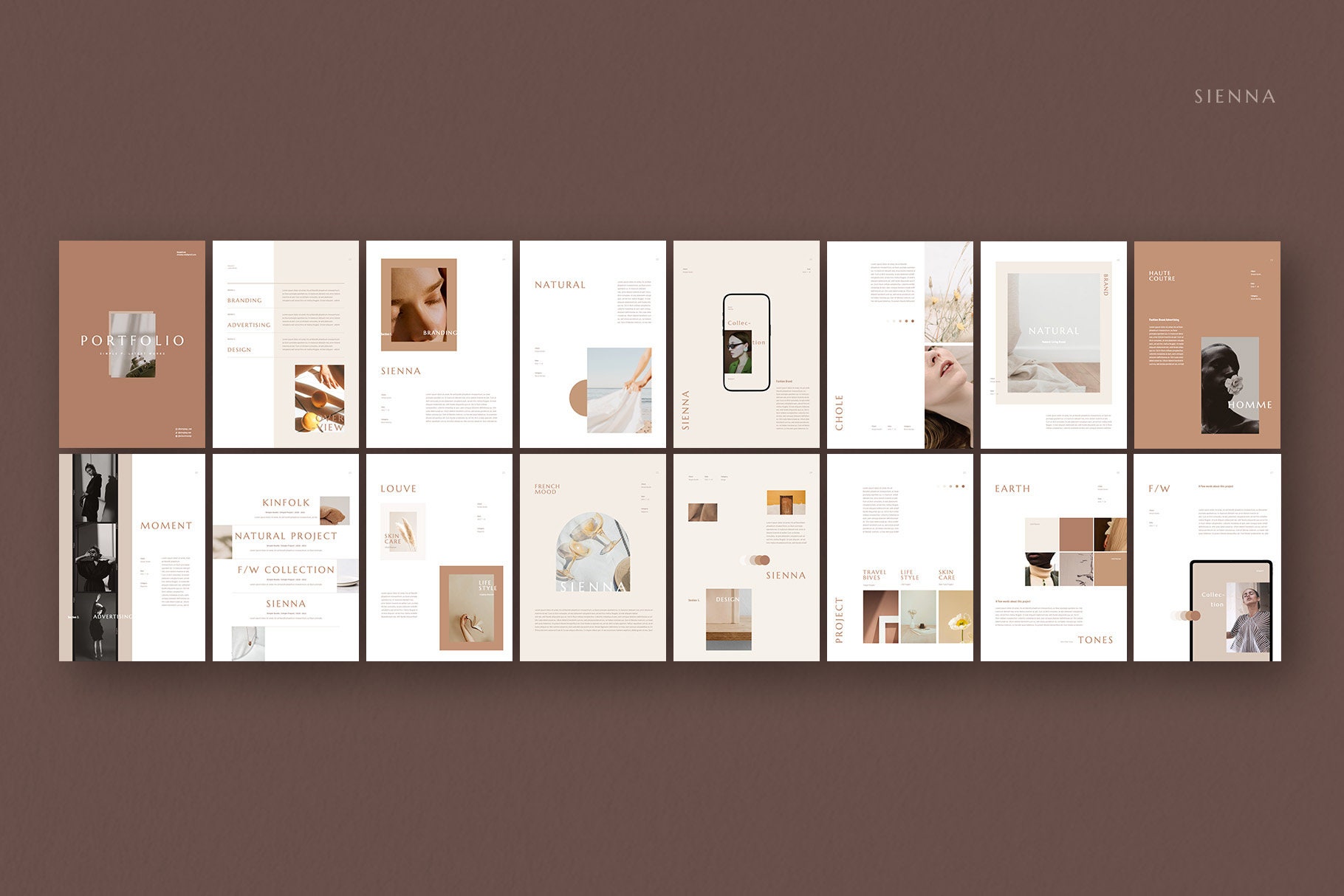 Sienna Vertical Template for Elegant Reports A4, Ready for Print - Etsy