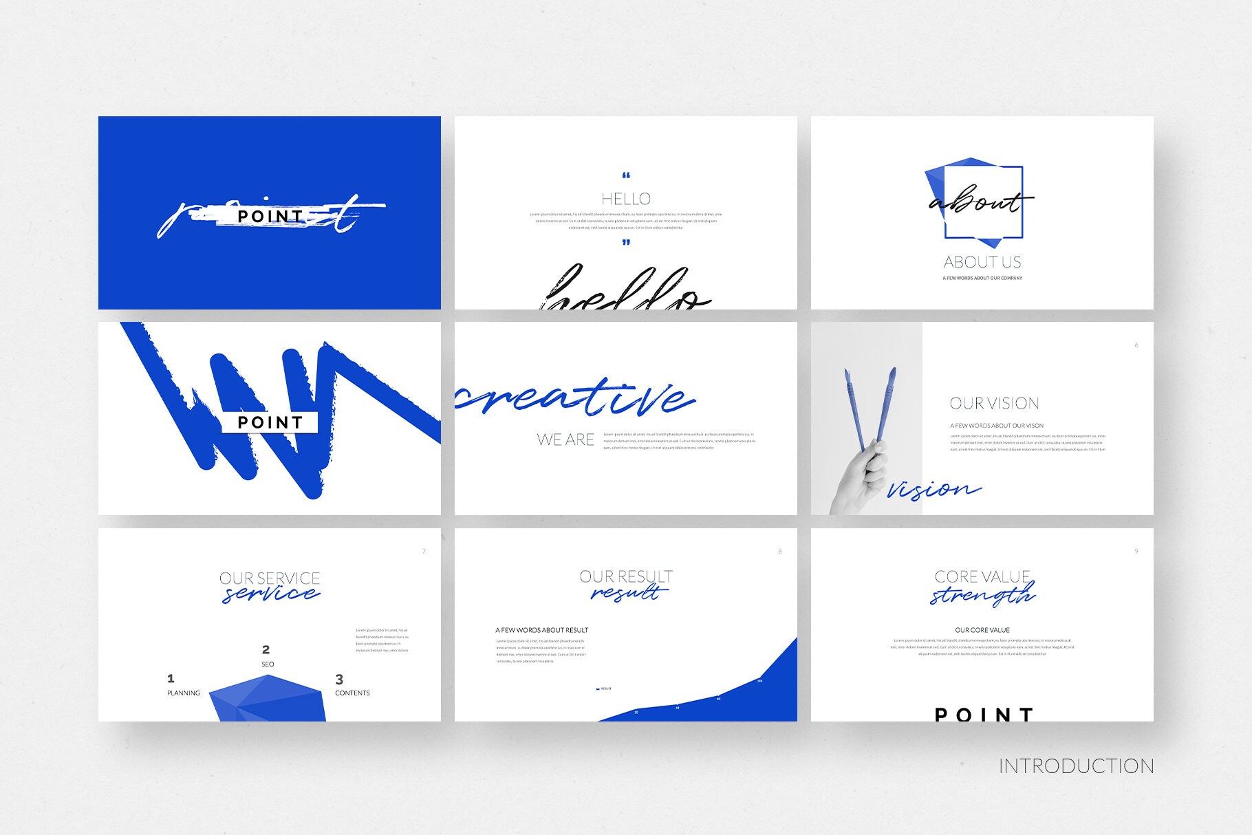 Point Powerpoint Template Minimalist Pitch Deck Design for Business ...