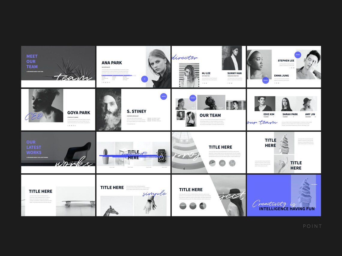 Point Powerpoint Template Minimalist Pitch Deck Design for - Etsy