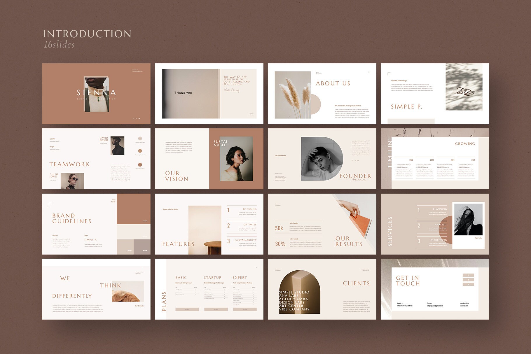 Sienna Presentation Bundle: Beautiful Dual-version Template for Professional Presentations - Etsy