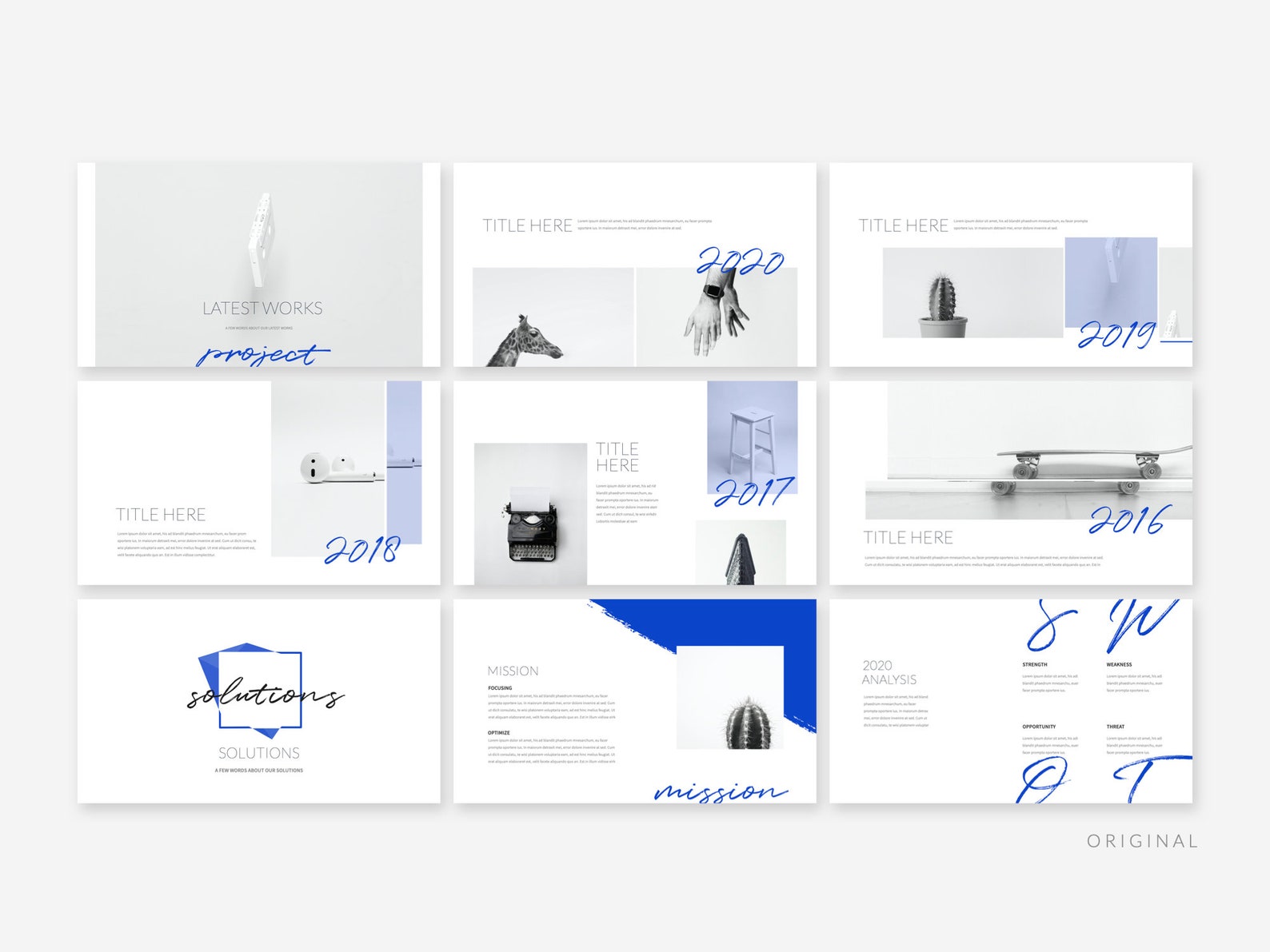Point Powerpoint Template Minimalist Pitch Deck Design for - Etsy