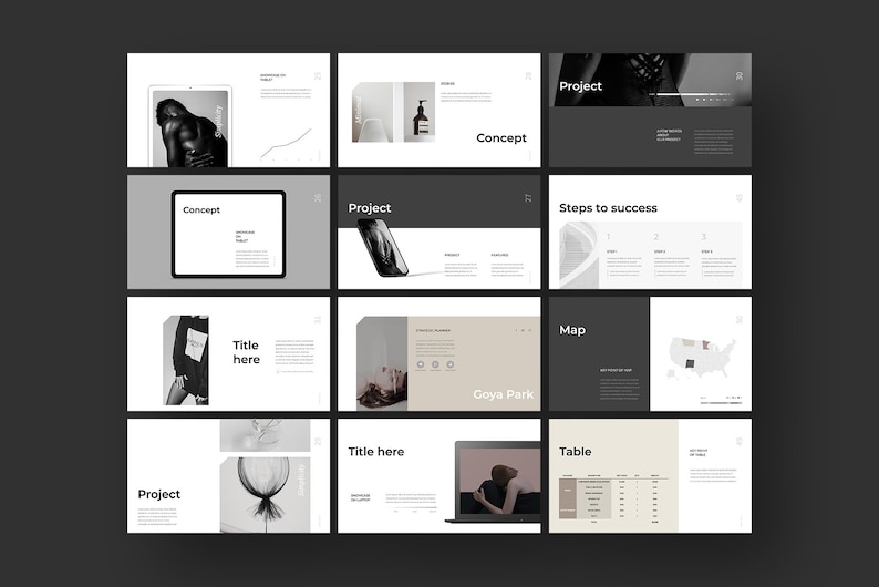 Simple P. Powerpoint Template Minimalist Professionals Slide Deck - Etsy