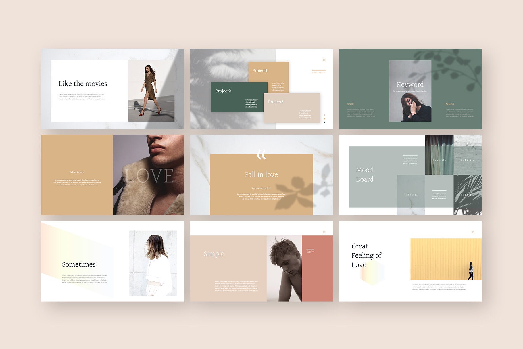 Glory Powerpoint Template: Shine With Shadow Elements & Storytelling Portfolio - Etsy