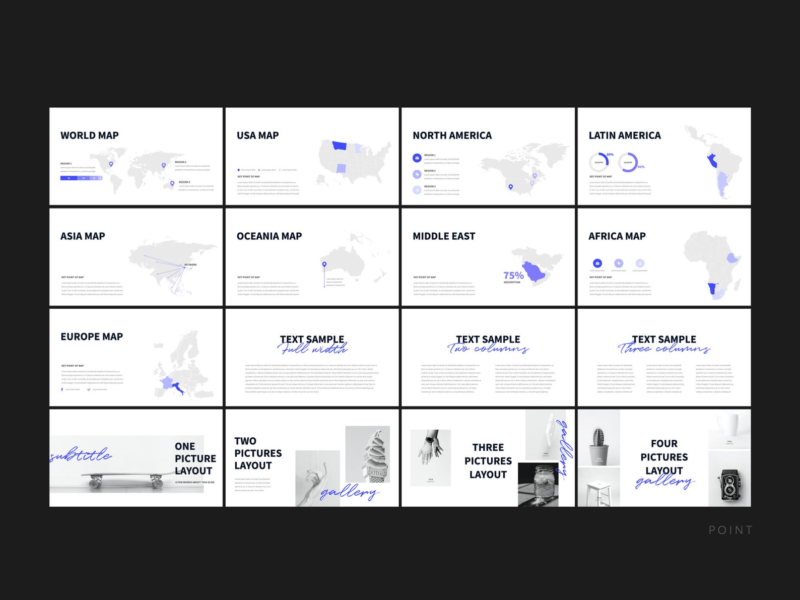 Point Powerpoint Template Minimalist Pitch Deck Design for - Etsy