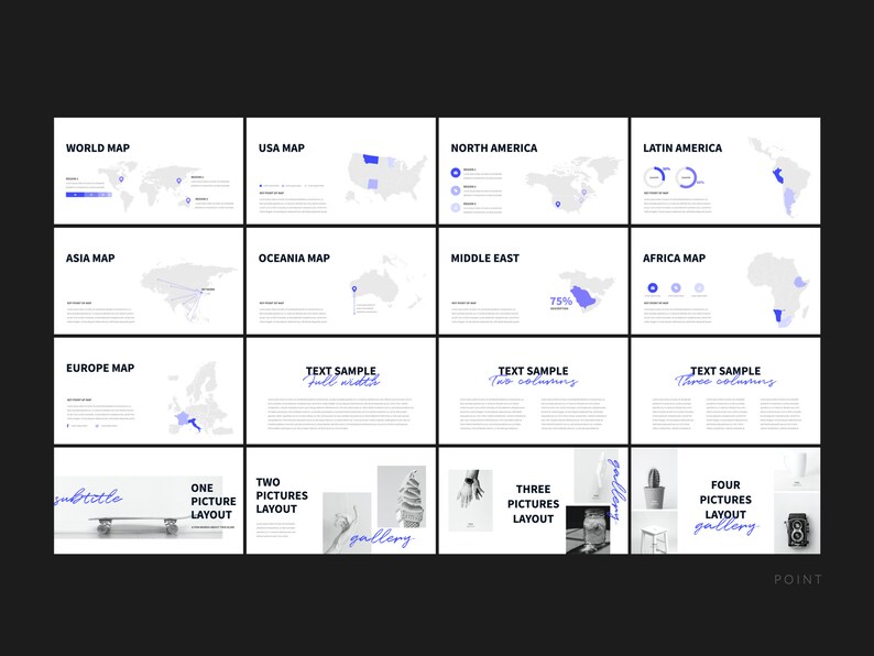 Point Powerpoint Template Minimalist Pitch Deck Design for - Etsy