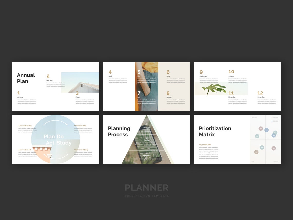 Planner Powerpoint Template - Etsy
