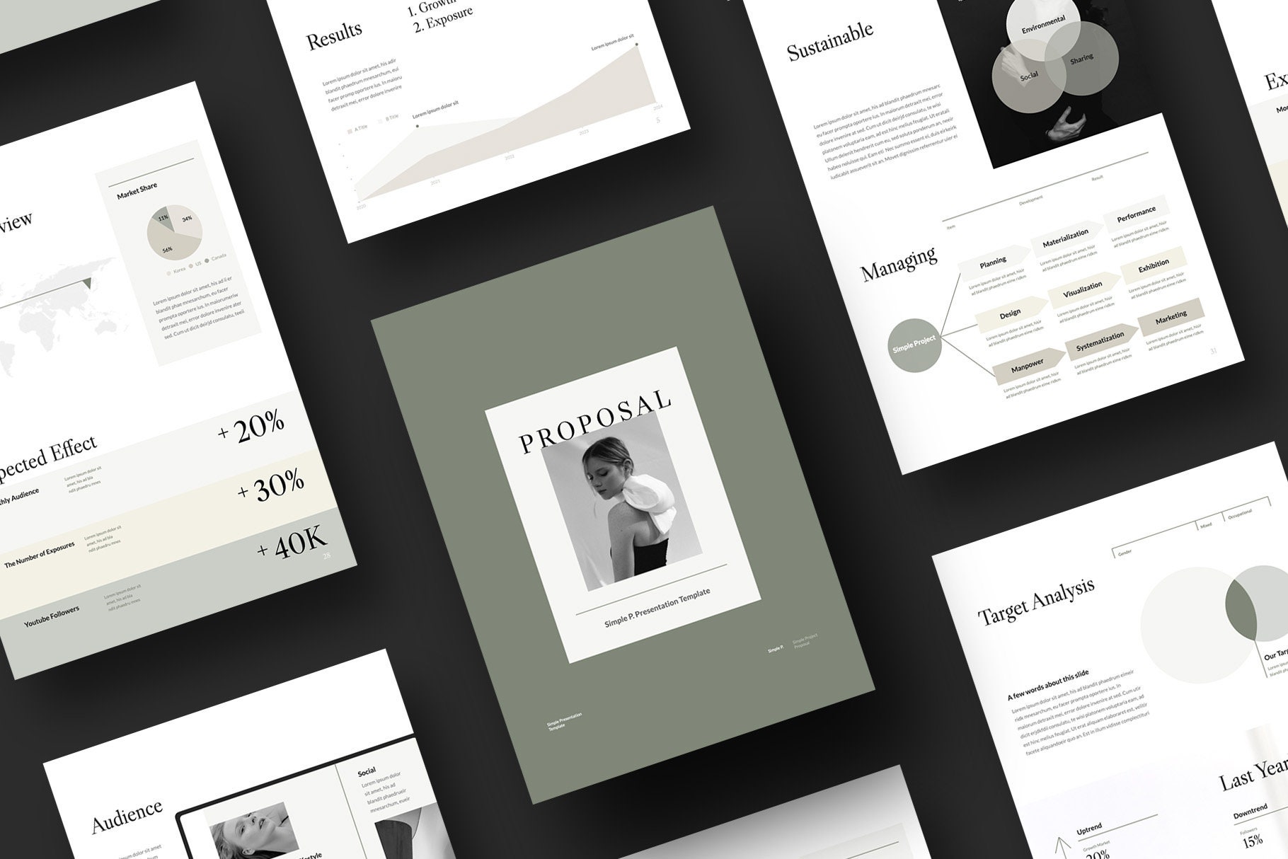 Proposal Vertical Template A4 Simple Design Clean Diagram Layout Ready ...