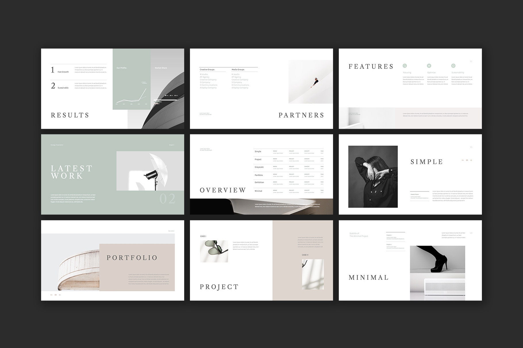 Minimalistic Strategy Presentation Template Customizable Business Plan ...