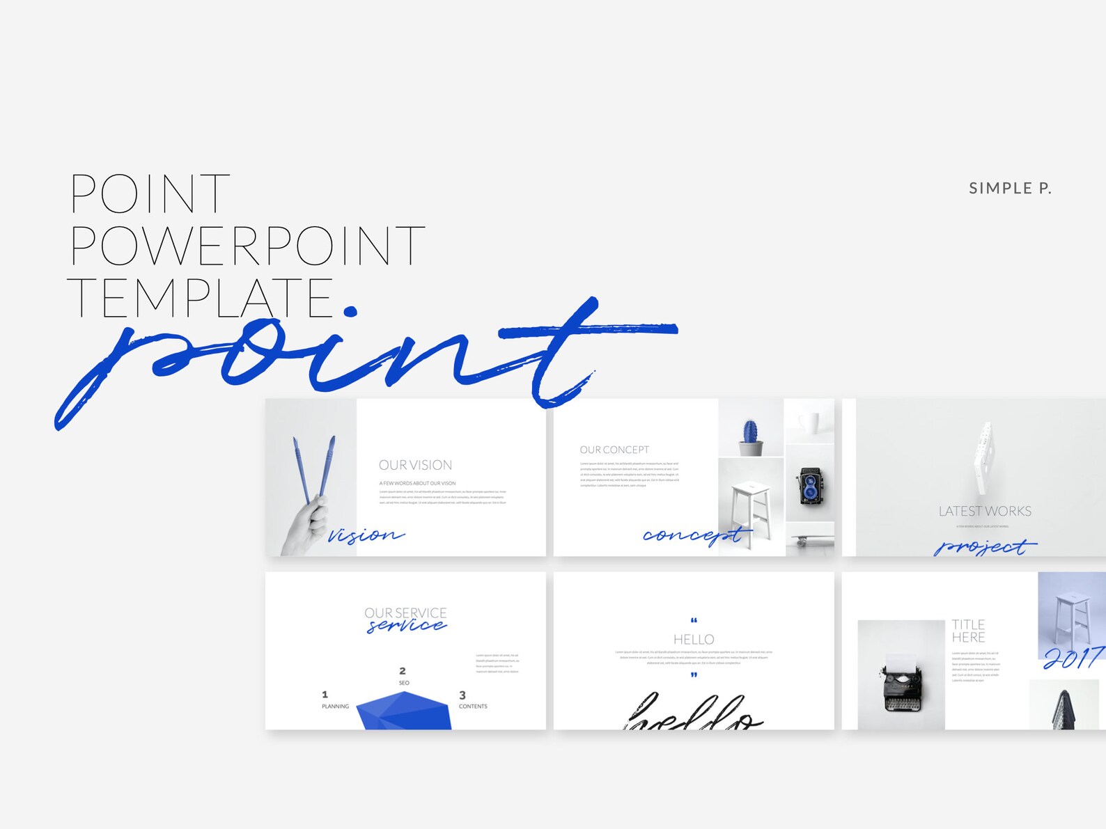 Point Powerpoint Template Minimalist Pitch Deck Design for - Etsy