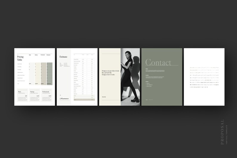 Proposal Vertical Template A4 Simple Design Clean Diagram Layout Ready ...