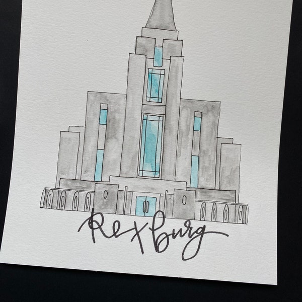 Rexburg Lds Temple Print - Etsy
