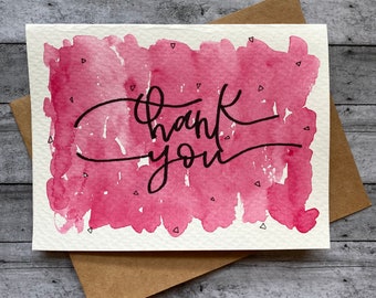 Handmade Watercolor Floral Card - Etsy