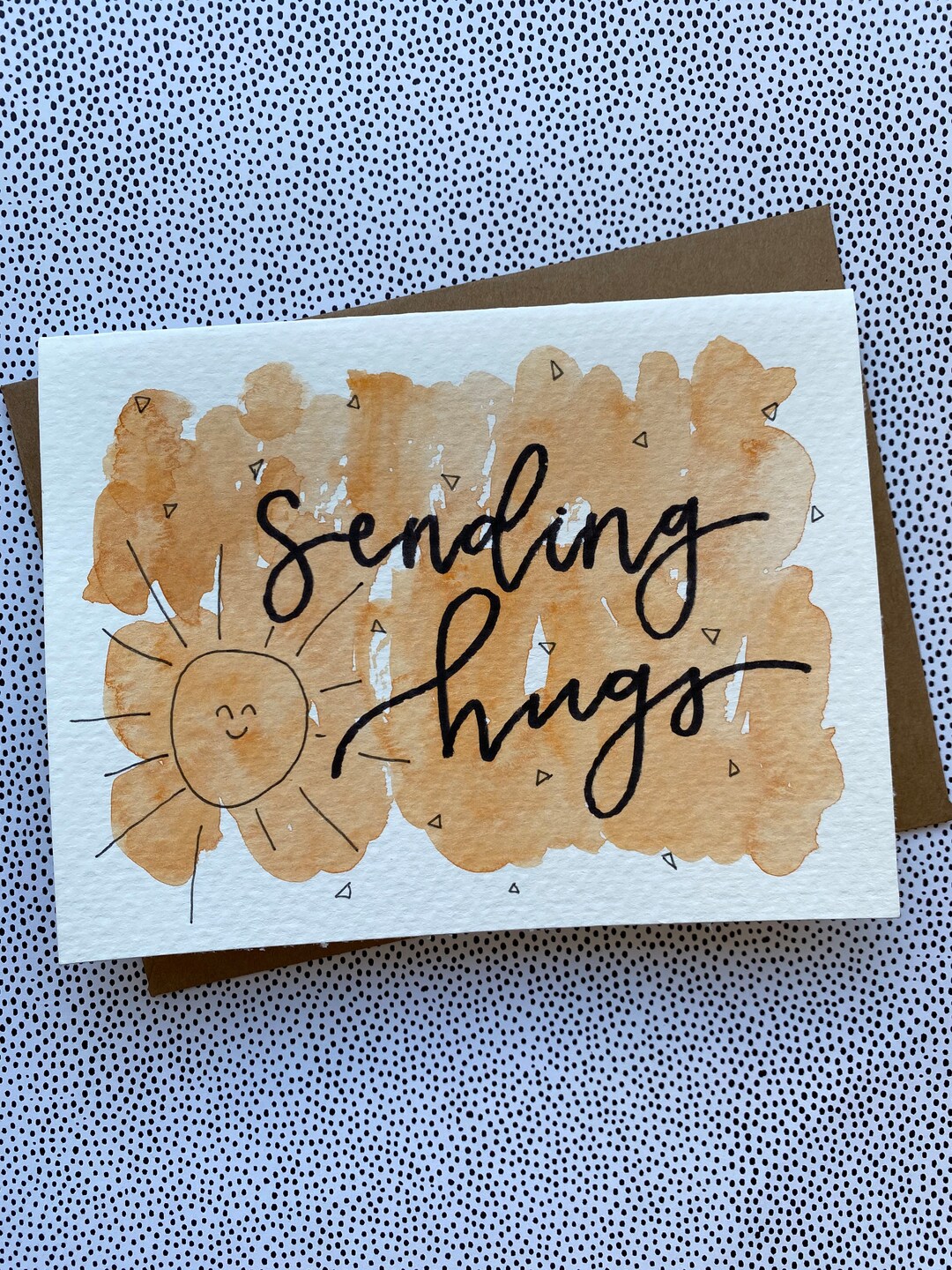 Handmade Watercolor Sending Hugs Cards - Etsy