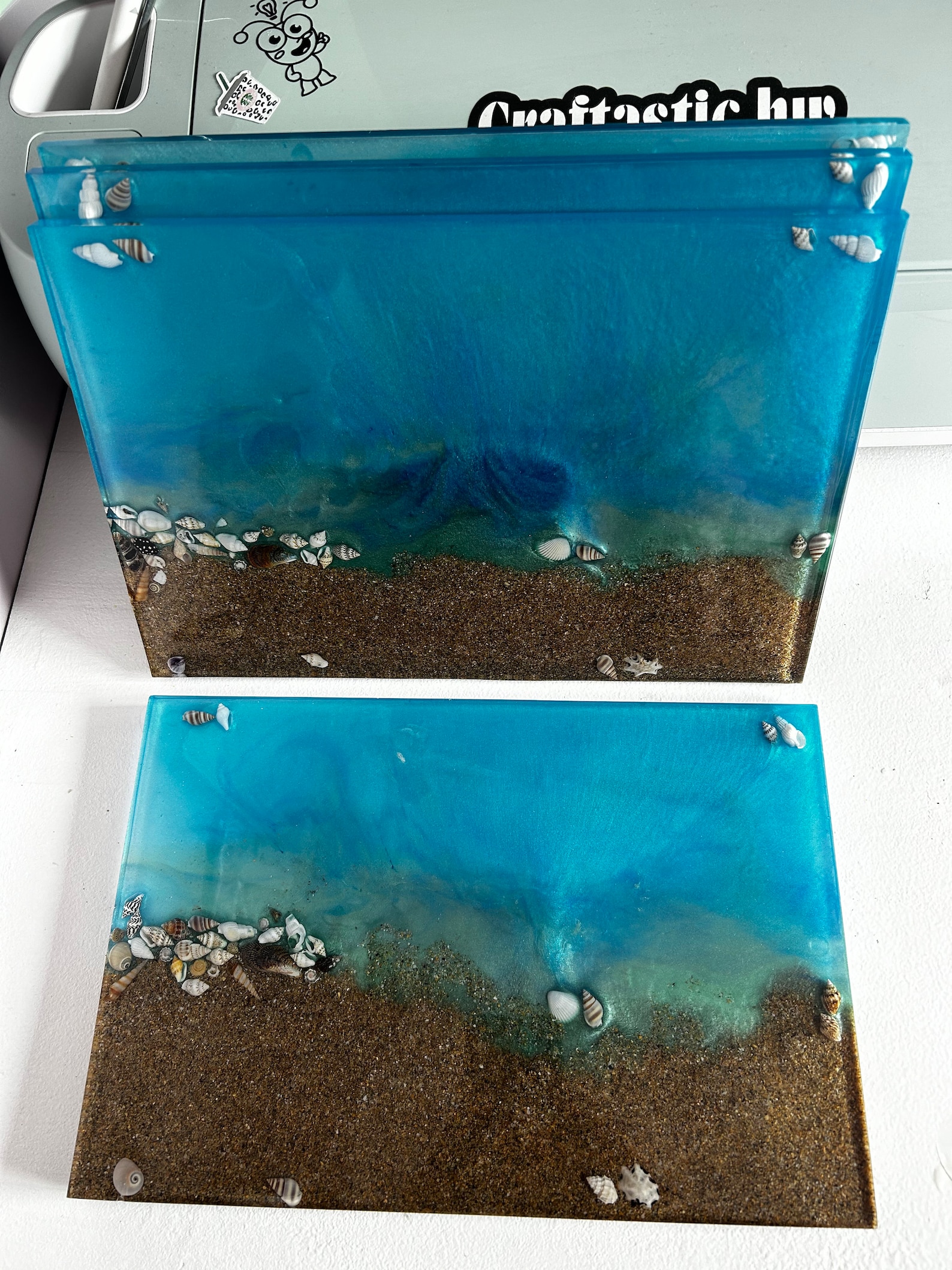 Beautiful Beach Theme Coasters. as Individual or a Full Set, Perfect ...