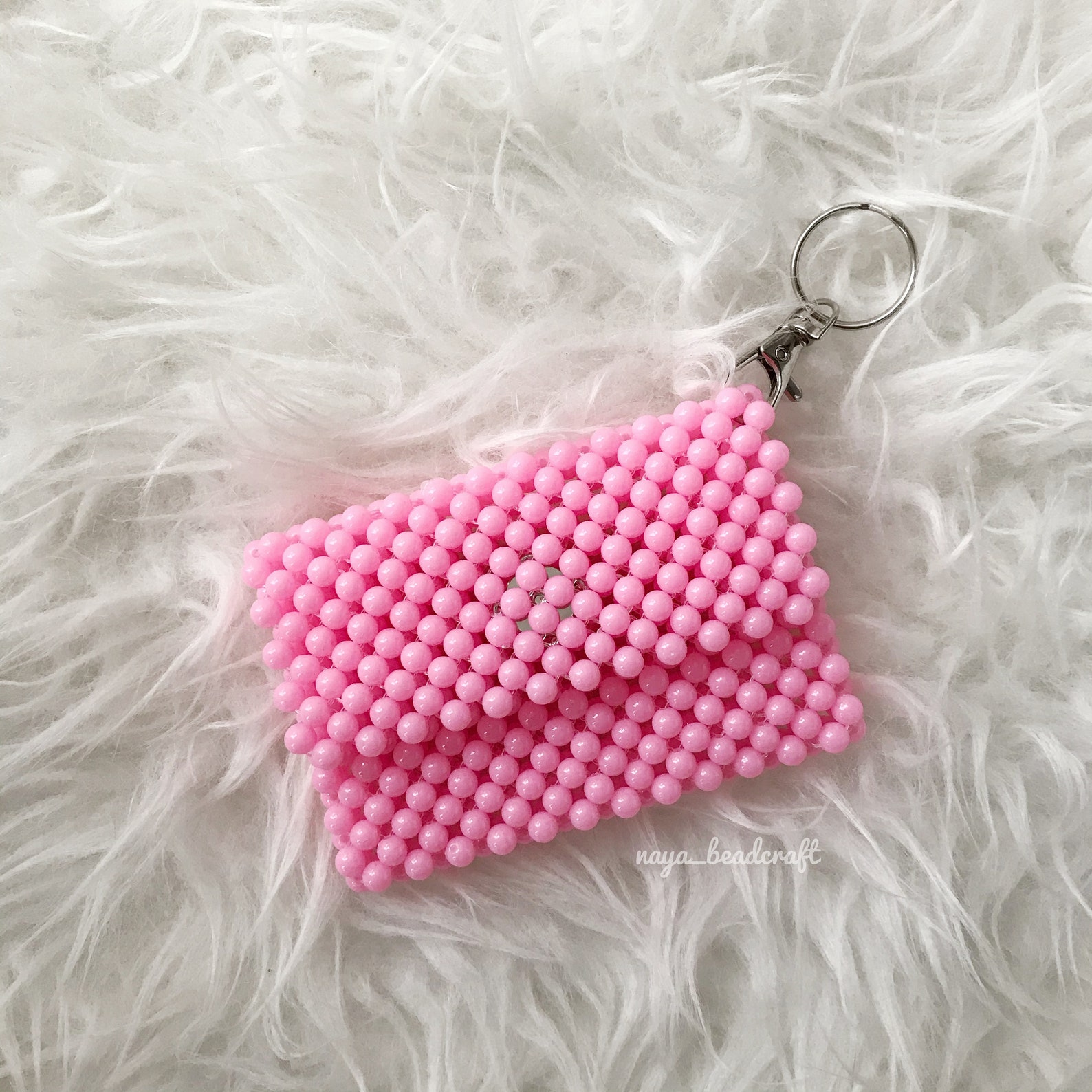 Beaded Card Holder - Available in Pink, Baby Blue, Lavender, Red and ...