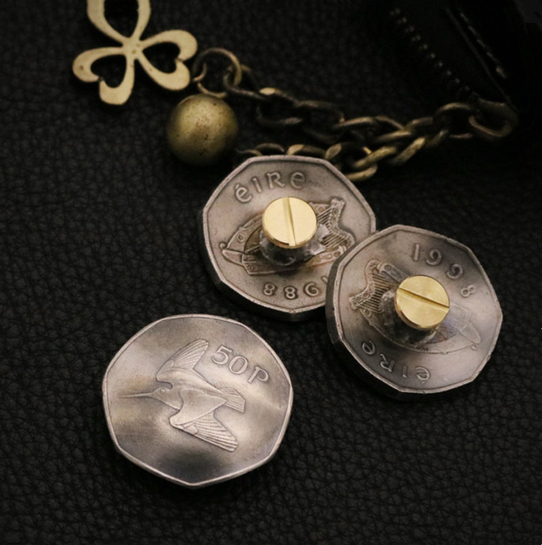 Conchos Screw Back Eire Coin Conchos Flying Bird Pattern Leathercraft ...