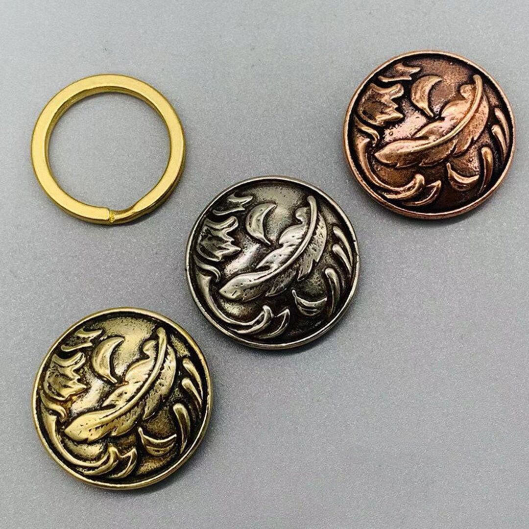 Brass Feather Conchos Screw Back Leathercraft Concho Decorative Buckle ...