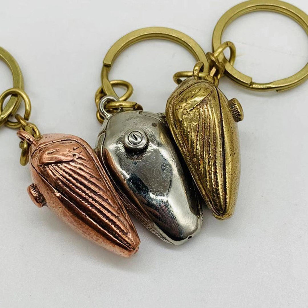 Brass Fuel Tank Pendant Vintage Solid Fuel Tank Keychain Pendants Key ...