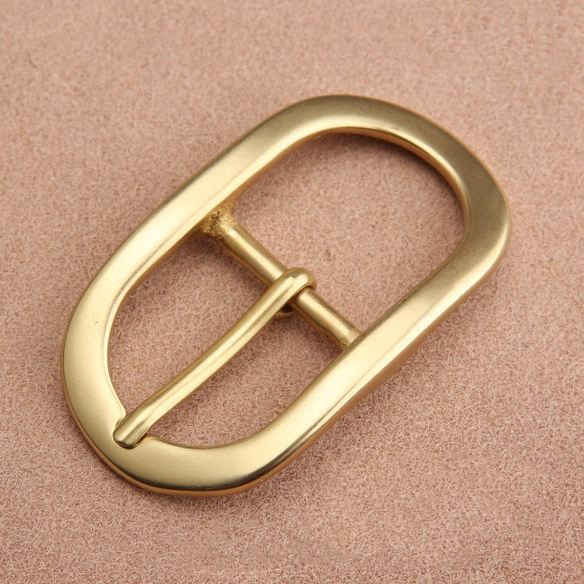 Solid Brass Buckle Single Prong Square Belt Buckle Leather - Etsy