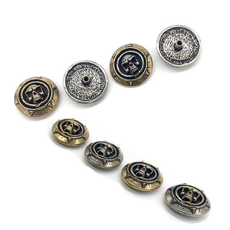 Brass Conchos Screw Back Vintage Skull Concho Leather Craft - Etsy